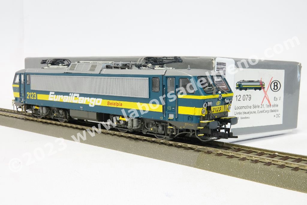 Ls models - 12079 Loco el. Serie 21 delle SNCB, livrea blu con fasce gialle, ep. V