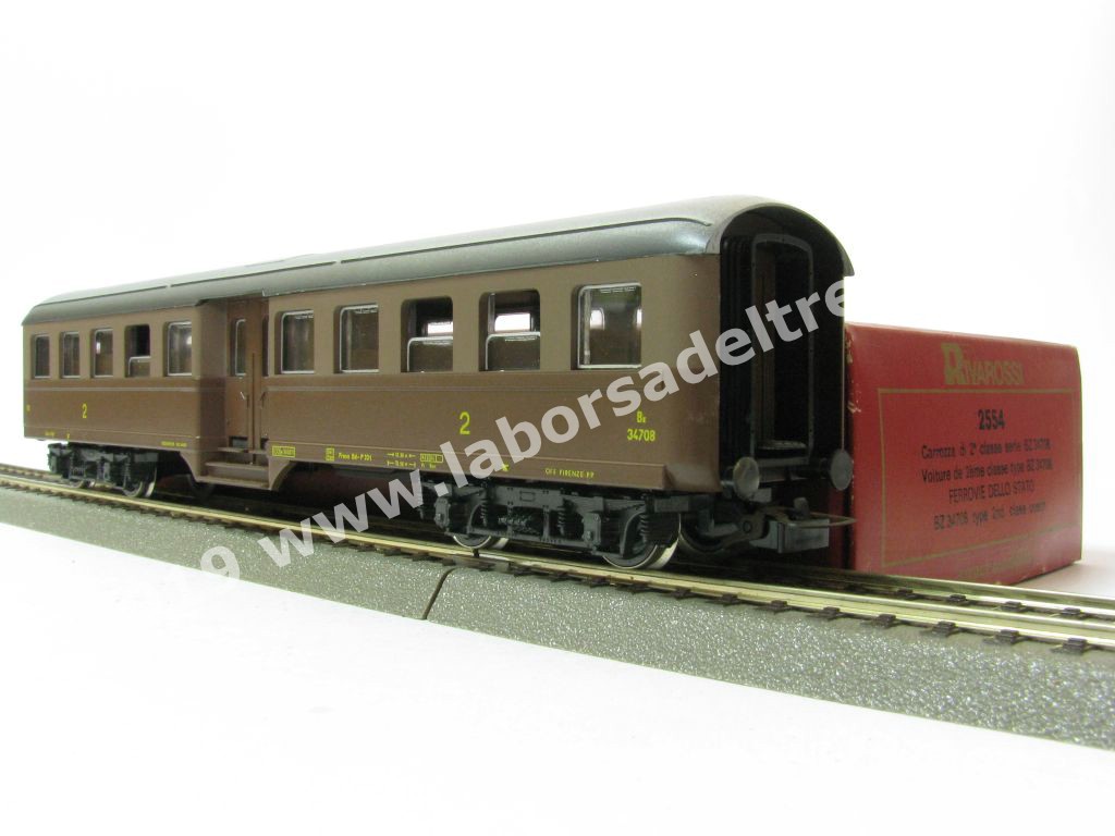 Rivarossi - 2554 Carrozza corbellini a carrelli Bz 34708, livrea ...