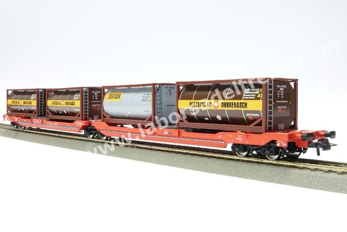 Roco - 77389 Carro intermodale bi-modulo OBB Rail Cargo Wagon tipo ...