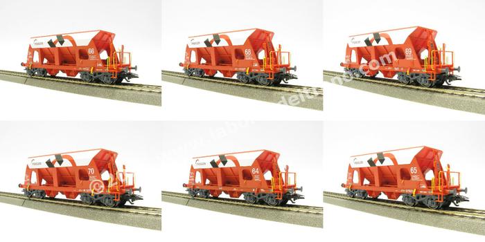 Marklin - 46333 Set di 6 carri tramoggia a carrelli SBB 'Holchim', tipo ...