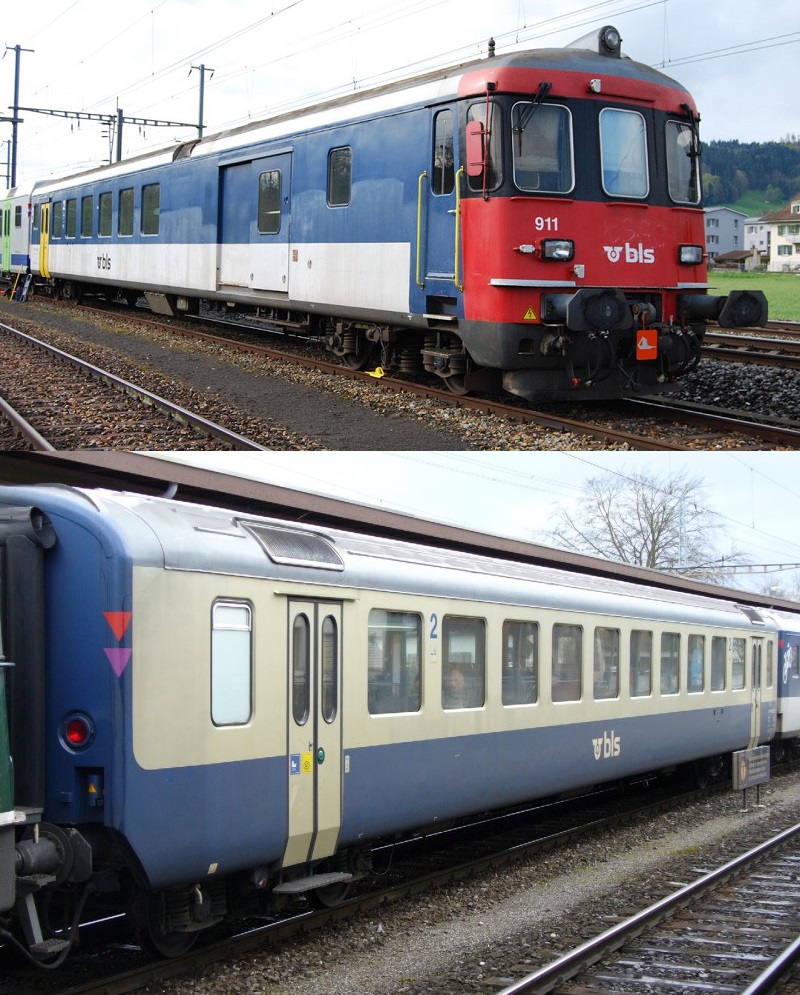 Piko - 96089 Set due carrozze BLS tipo EW I, una pilota mista bagagliaio/2° cl. in livrea NPZ ...