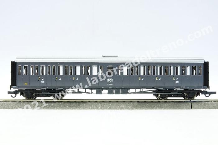 Roco - 44691 carrozza FS tipo centoporte, 2a classe, livrea grigio ...