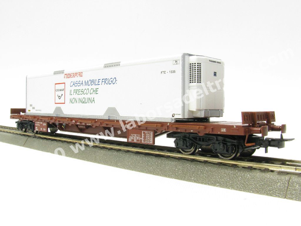 Rivarossi - HR6476 Carro pianale a carrelli tipo Rgs delle FS con ...