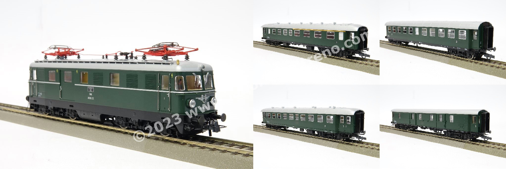 Roco - 73308+74444+74445+74446+74447 Convoglio per treni rapidi OBB a ...