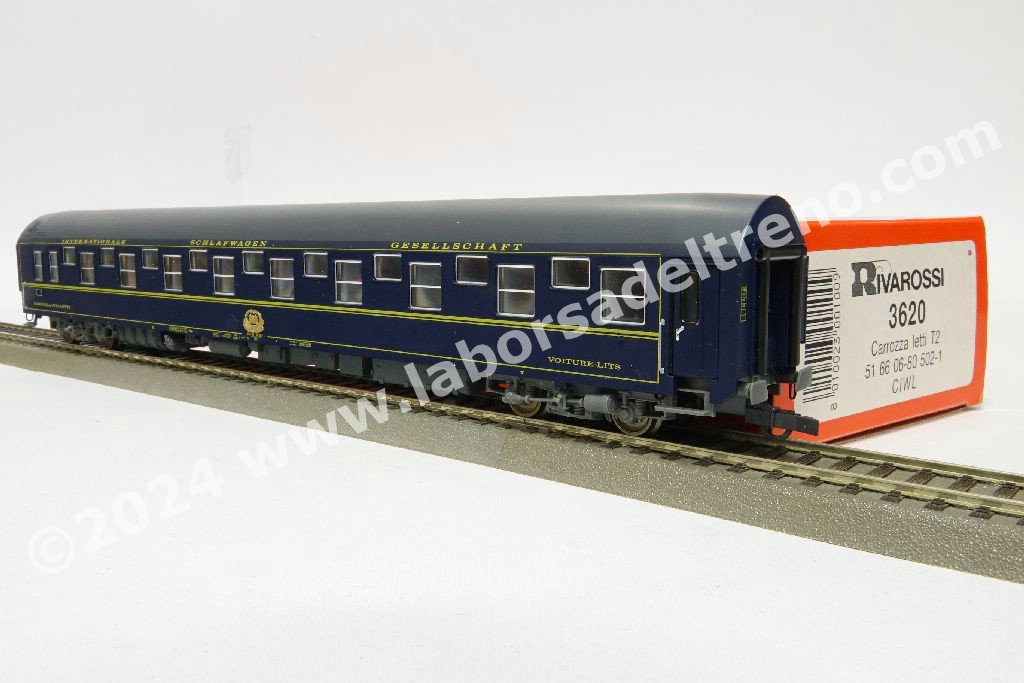 Rivarossi - 3620 Carrozza letti tipo T2 della CIWL, livrea CIWL, logo CIWL, ep. IV