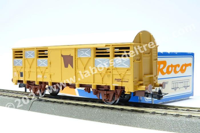 Roco - 46441 Carro chiuso a due assi SNCF tipo Gs per trasporto animali ...