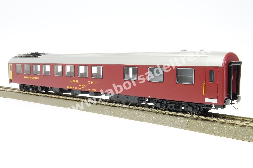Ls models - 472005 Carrozza ristorante SBB tipo UIC-X RIC con pantografo, porta di servizio ...