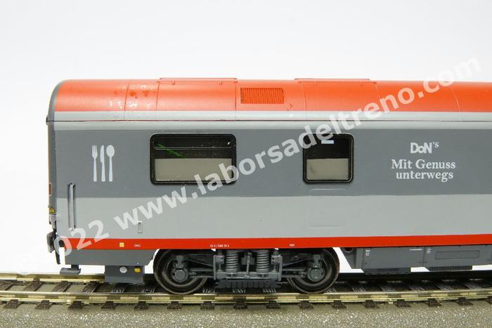 Acme - 52565ILL Carrozza ristorante OBB tipo EC89, livrea 'upgrade' bigrigio tetto rosso, epoca ...