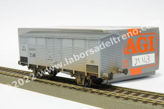 Sagi - M143 carro frigo FS Italia a due assi, tipo Hg, livrea argento e ...