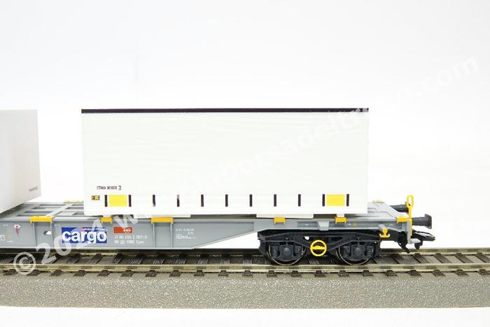 Marklin - 47463 Set tre carri pianali per trasporto intermodale SBB ...