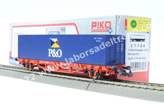 Piko - 57706 Carro pianale delle DB AG con carico di un container P&O ...