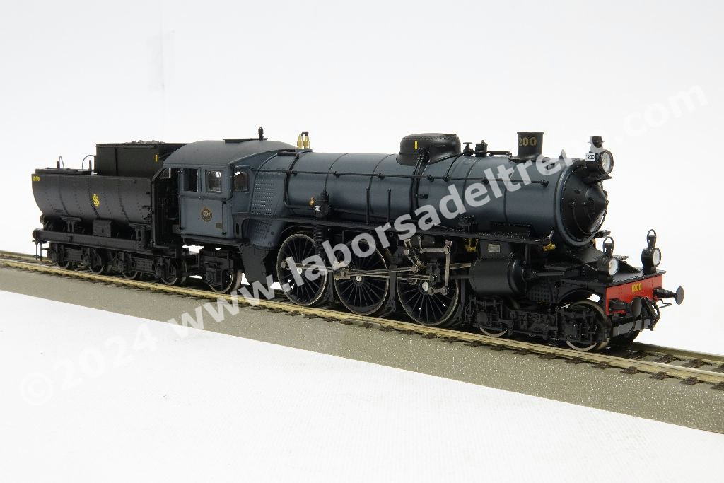 Trix - 25490 Locomotiva a vapore SJ Serie F 1200, caldaia grigio nera ...