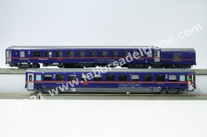 Ls models - PI9703 Set tre carrozze OBB NightJet, una letti WLABmz, una ...