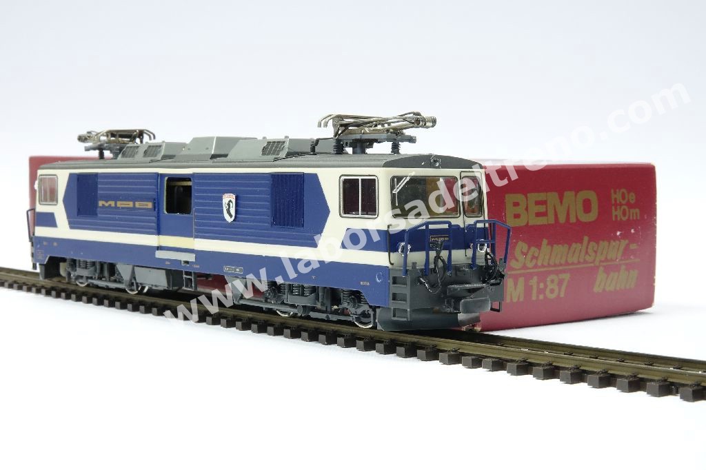 Bemo - 1280/4 Loco el. GDe 4/4 della MOB, livrea blu/crema, ep. IV/V ...