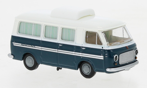 Brekina - 34417 Furgone Fiat 238 Camper, blu/bianco - Scala 1:87