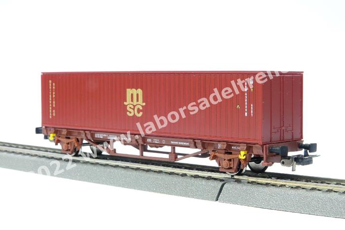 Piko - 97154 Carro pianale a due assi FS per traasporto container ...