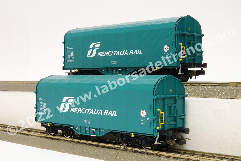 Piko - 58256 Coppia carri telonati trasporto coils FS Mercitalia Rail ...