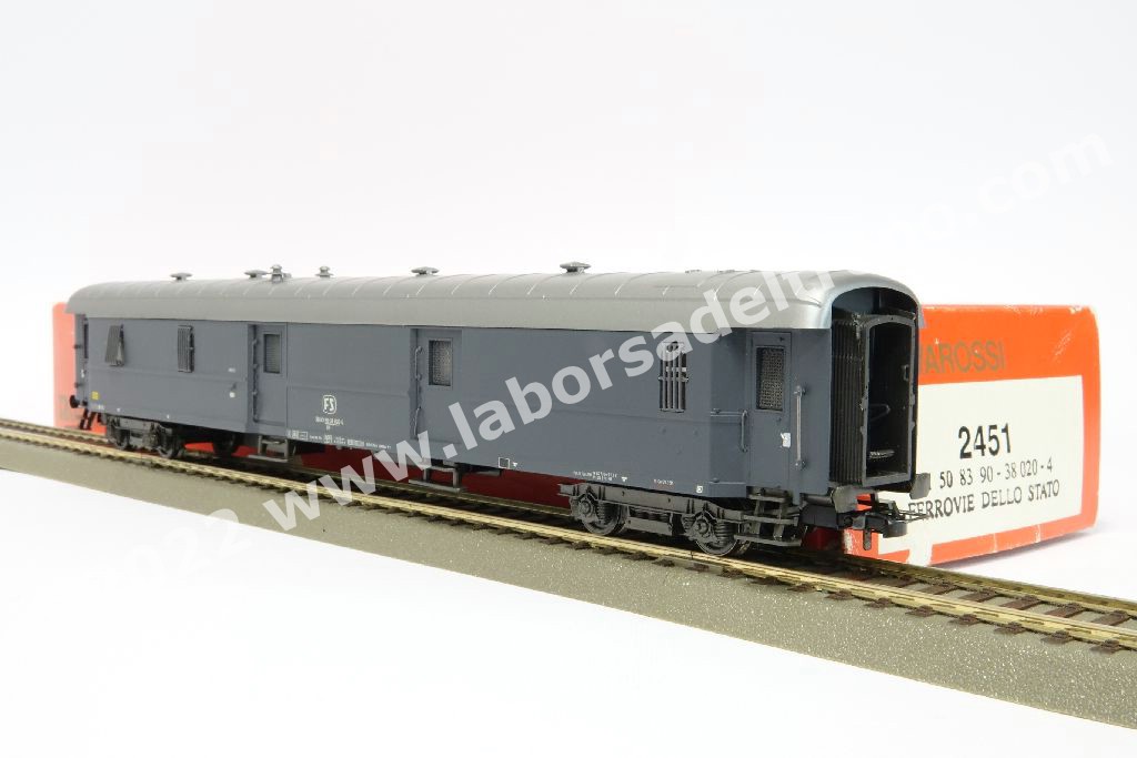 Rivarossi - 2451 Postale FS tipo UI, livrea grigio ardesia, logo a ...