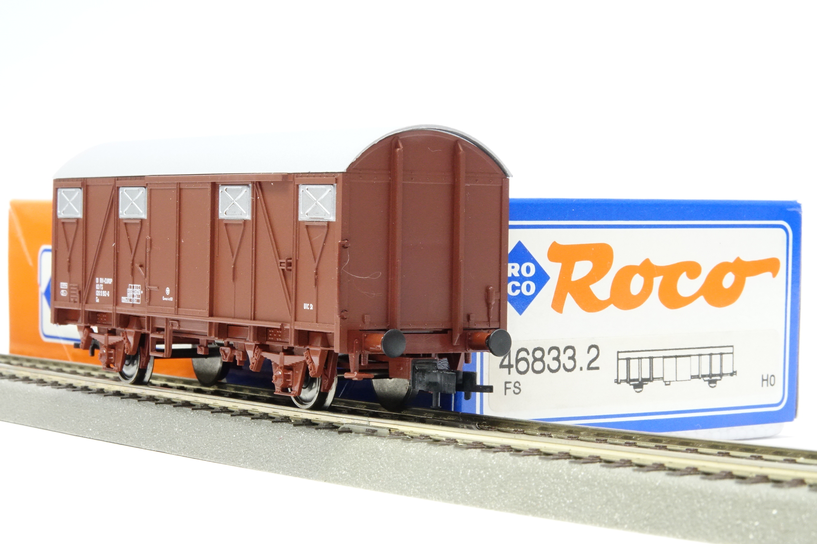 Roco - 46833.2 carro merci FS tipo Gs Unificato Europeo, ep. IV/V