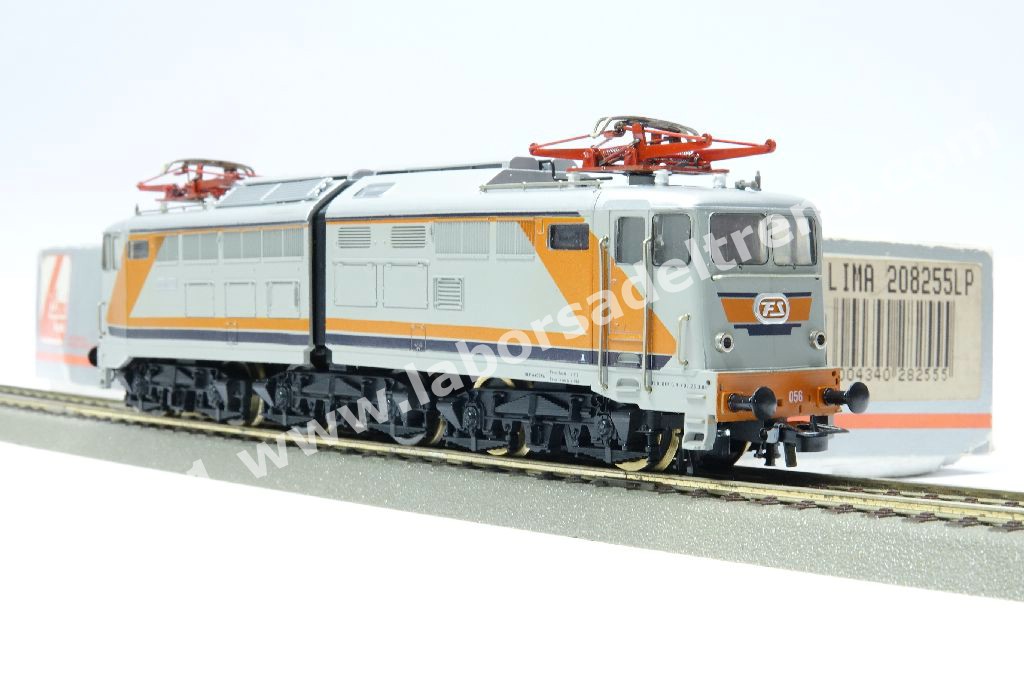 Lima - 208255LP Loco el. E 646 052 delle FS, livrea navetta con fasce arancio/viola, deposito di ...