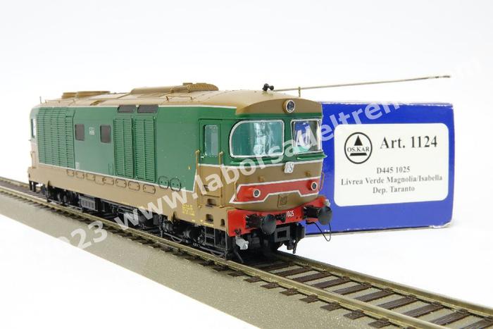 Os.kar - 1124 Loco diesel D 445 1025 1a serie delle FS, livrea verde ...