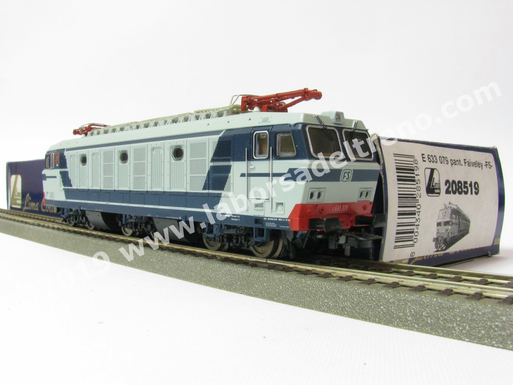 Lima - 208519 locomotiva elettrica FS E 633 079, pantografi monobraccio Faiveley, livrea grigio ...