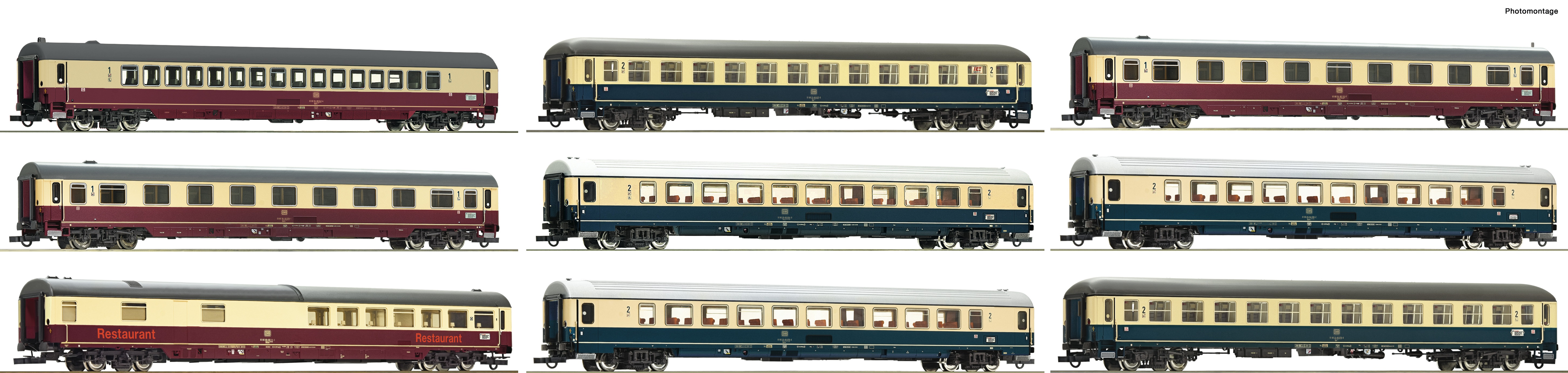 Roco - 74034+74035+74036 Convoglio "EC 24 Erasmus" delle DB a nove ...