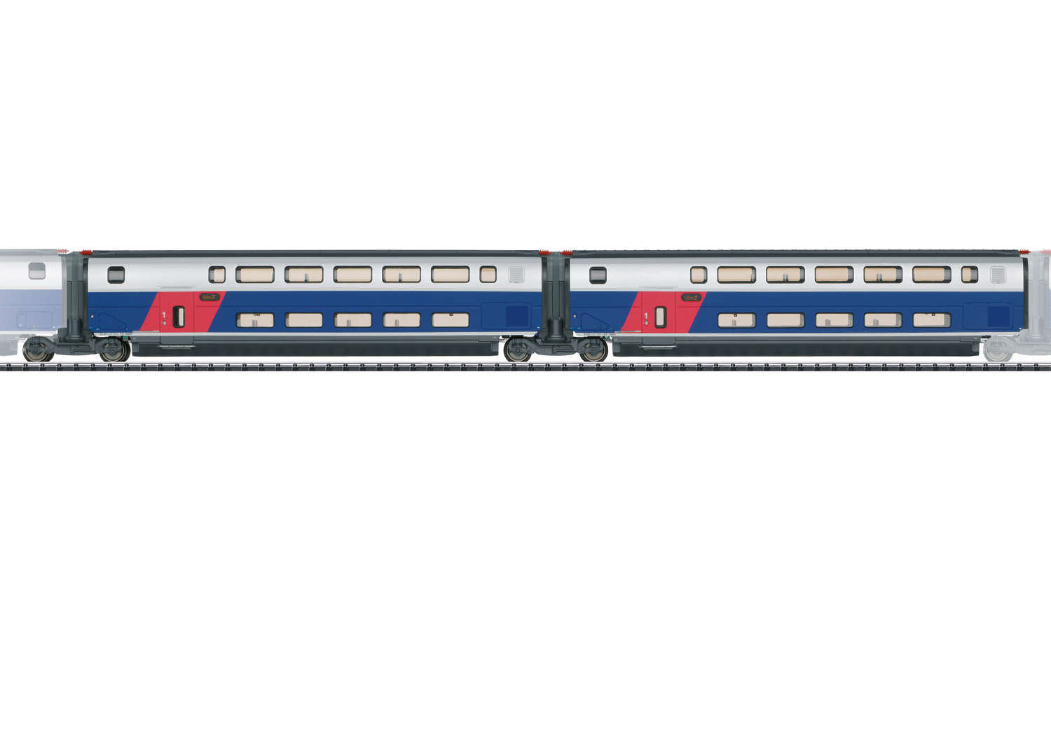 Marklin - 43423 Set due carrozze intermedie SNCF per TGV Euroduplex di ...