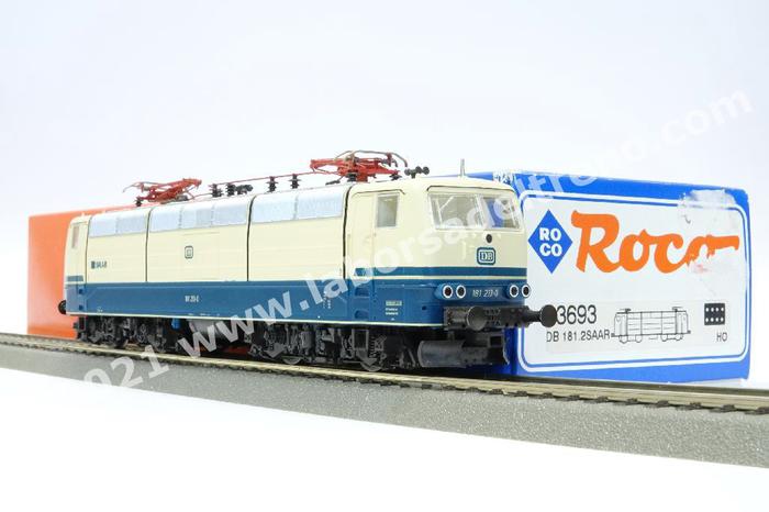 Roco - 43693 Loco elettrica bitensione Br 181 213 DB, livrea blu/crema ...