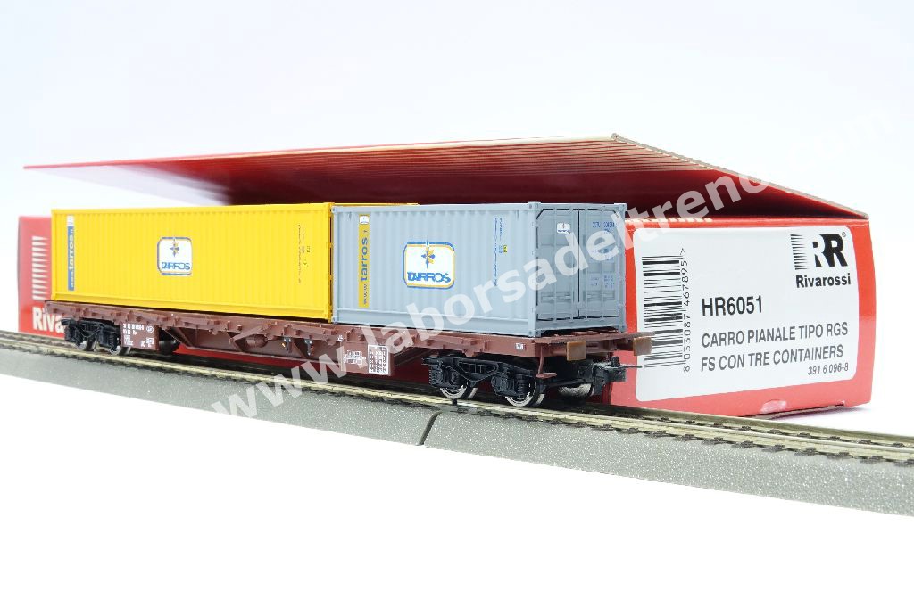 Rivarossi - HR6051 Carro pianale a carrelli con stanti tipo Rgs delle ...