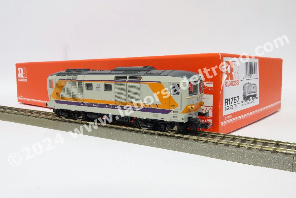 Rivarossi - R1757 locomotiva diesel FS D 445 1082 MDVC, livrea navetta ...