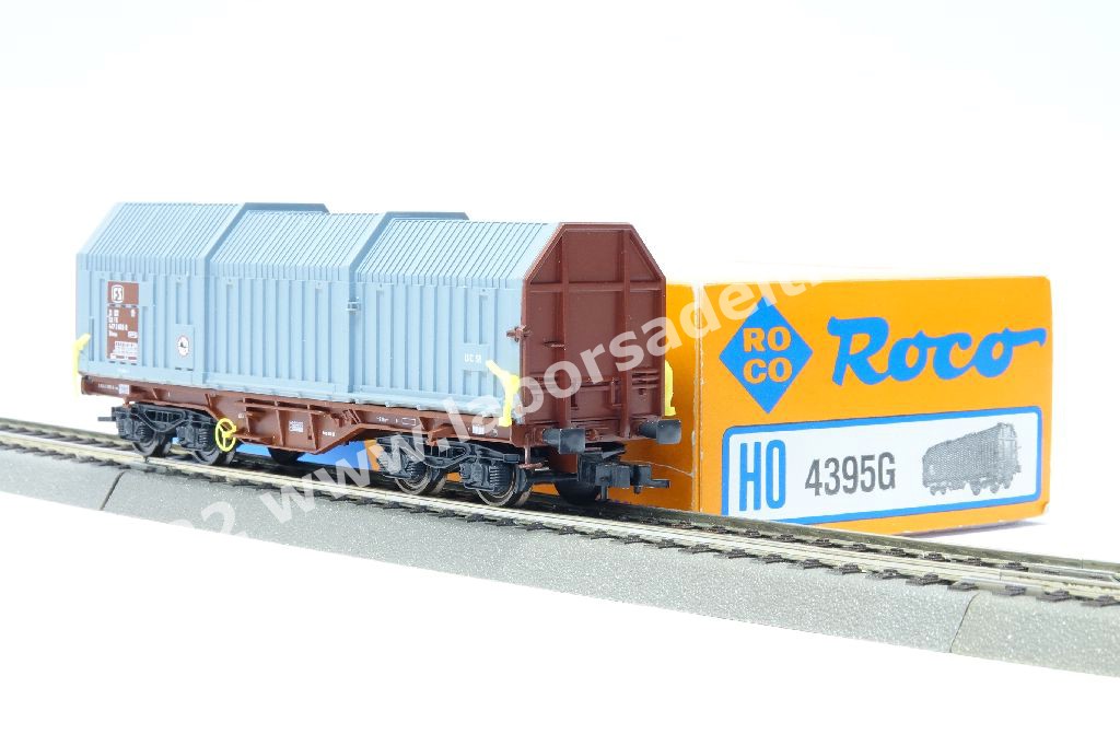 Roco - 4395G Carro trasporto roroli di lamiera tipo Shimms FS, logo TV ...