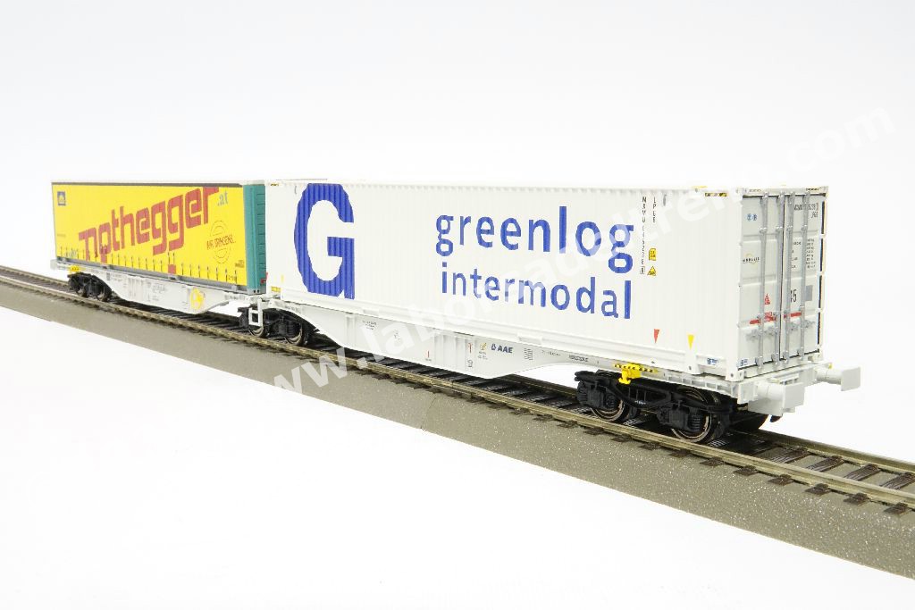 Acme - 40391 Carro intermodale bi-modulo da 90 ft. AAE, telaio grigio ...