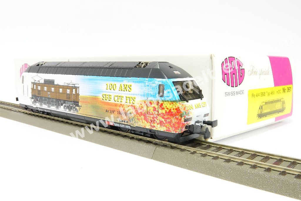 Hag - 061 Loco el. Re 460 027 delle SBB, livrea commemorativa '100 anni SBB' con A 3/5 e Ae 3/6 ...