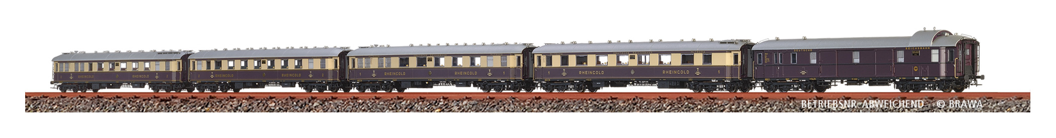 Brawa - 46463 Convoglio DRG 'Rheingold' a cinque elementi con un ...
