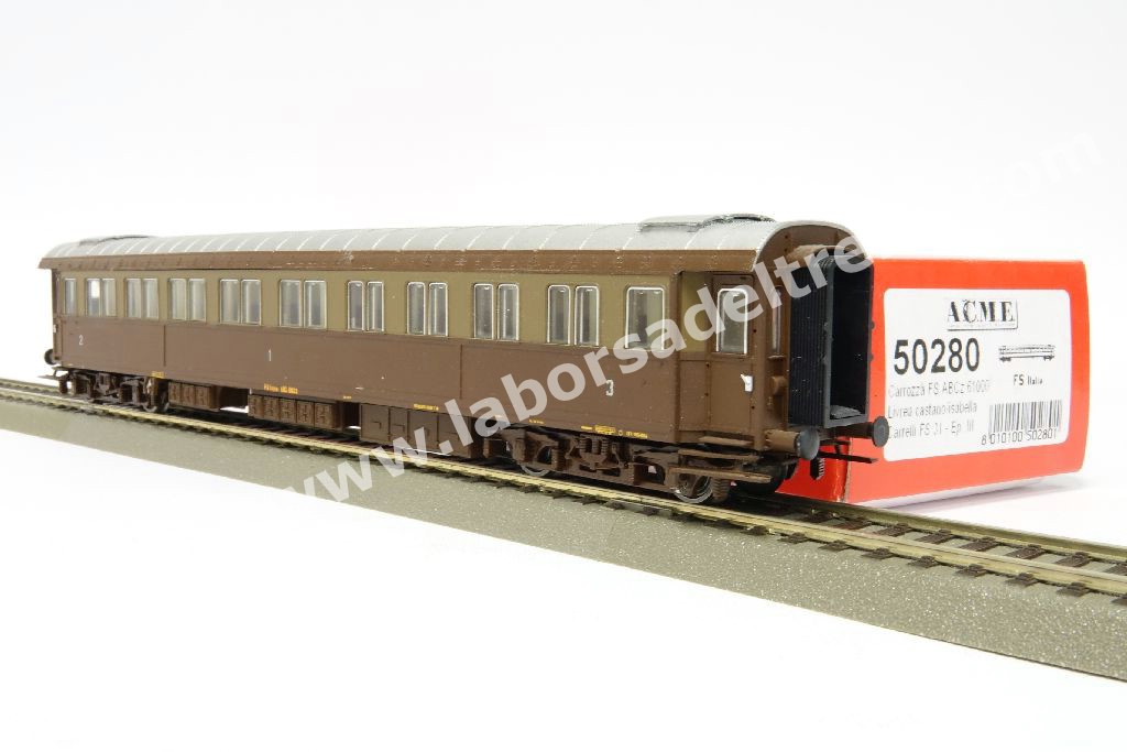 Acme - 50280 Carrozza a carrelli FS Italia tipo ABCz 61000 mista di 1 ...