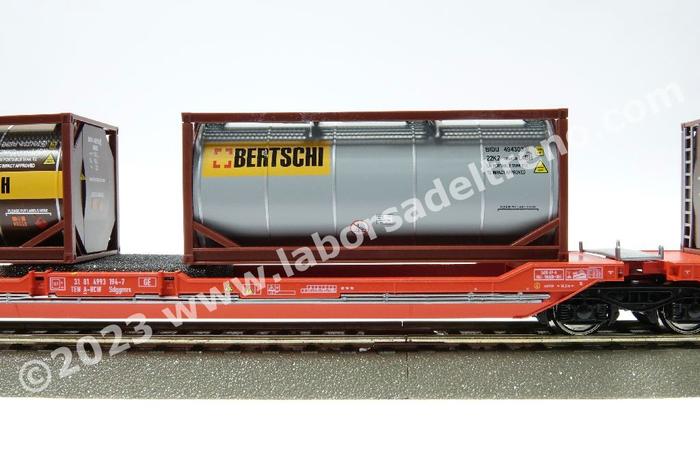 Roco - 77389 Carro intermodale bi-modulo OBB Rail Cargo Wagon tipo ...