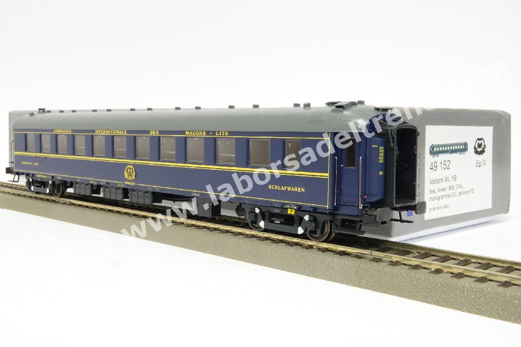 Ls models - 49152 Carrozza letti tipo Y della CIWL, livrea blu 1968 con ...