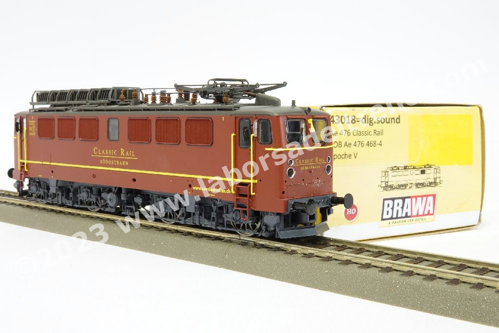 Brawa - 43018 Loco el. Ae 476 468 della SOB Sudostbahn, livrea Classic ...