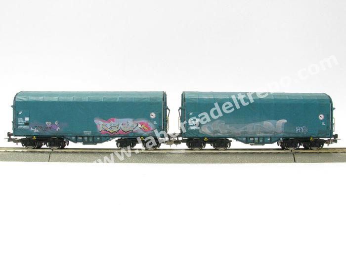 Piko - 58379 Coppia carri telonati trasporto coils FS Trenitalia tipo ...