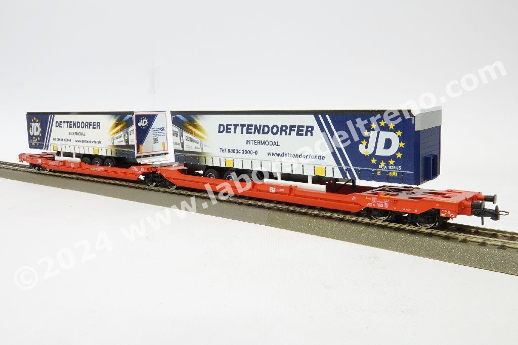 Roco - 77404 Carro intermodale bi-modulo DB AG tipo T3000e, telaio ...