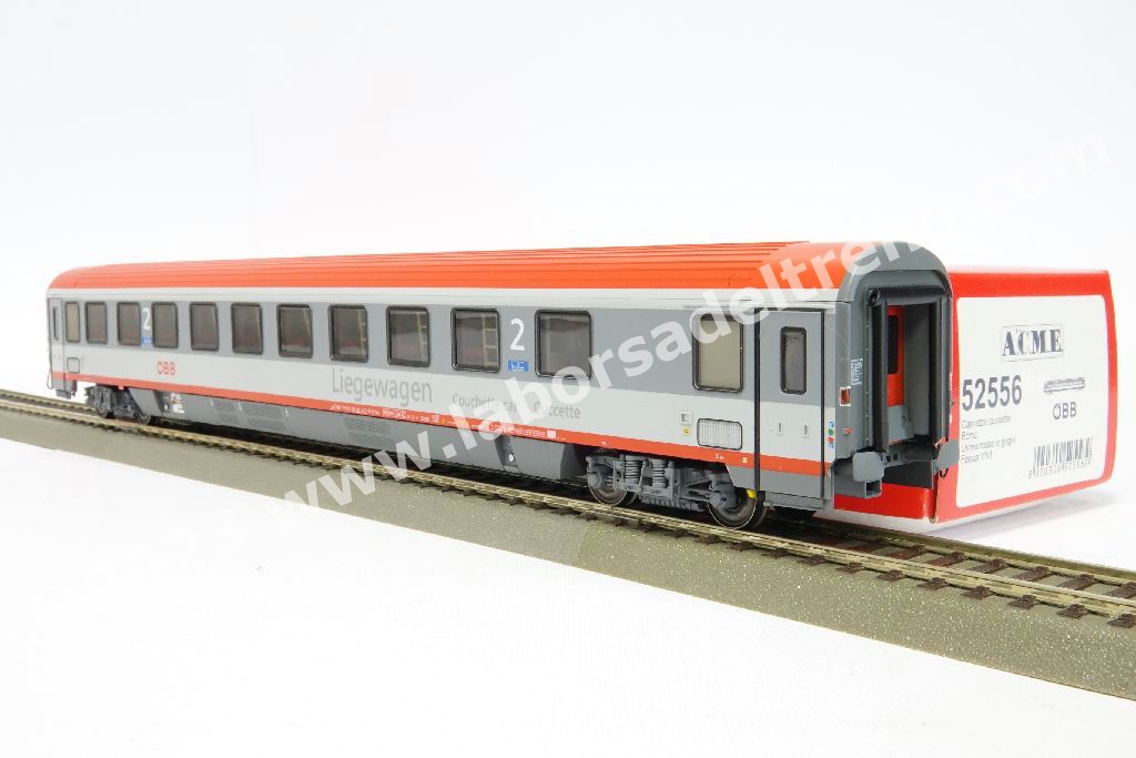 Acme - 52556 Carrozza cuccette OBB tipo EC89 Bcmz di 2° classe, livrea ...