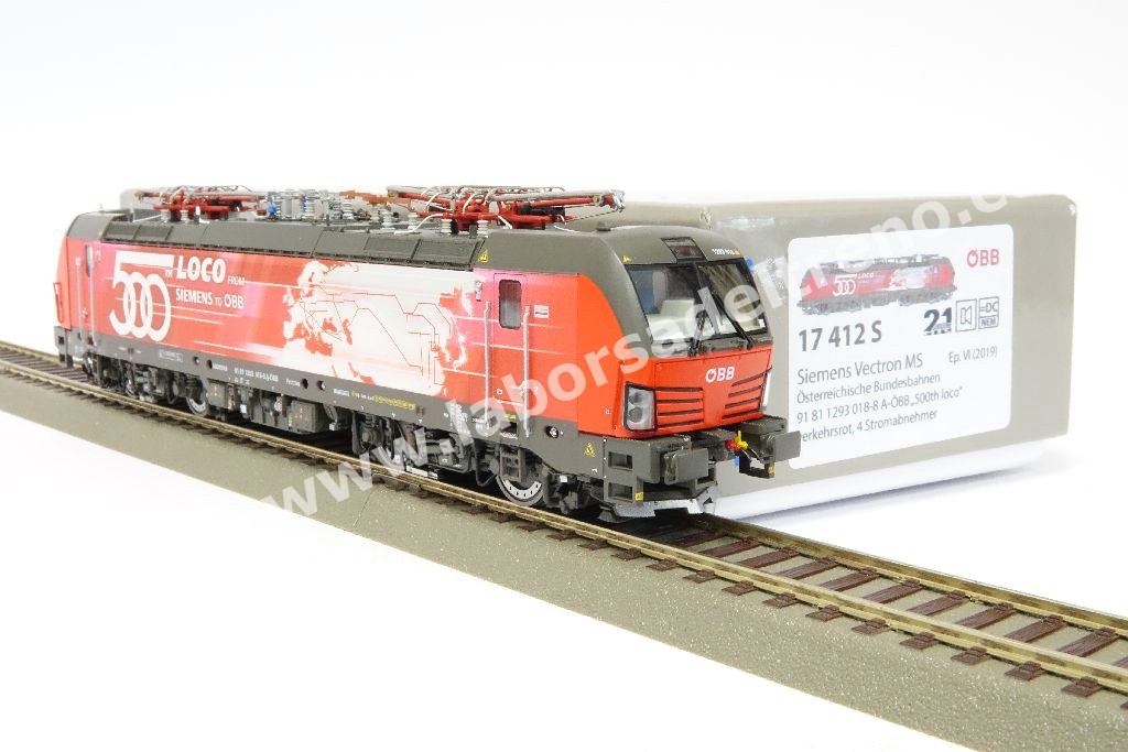 Ls models - 17412S Locomotiva elettrica OBB Rh 1293 018 'Vectron', livrea celebrativa '500 ...