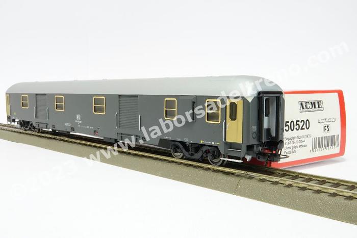 Acme - 50520 bagagliaio tipo X livrea di origine grigio ardesia epoca Ivb