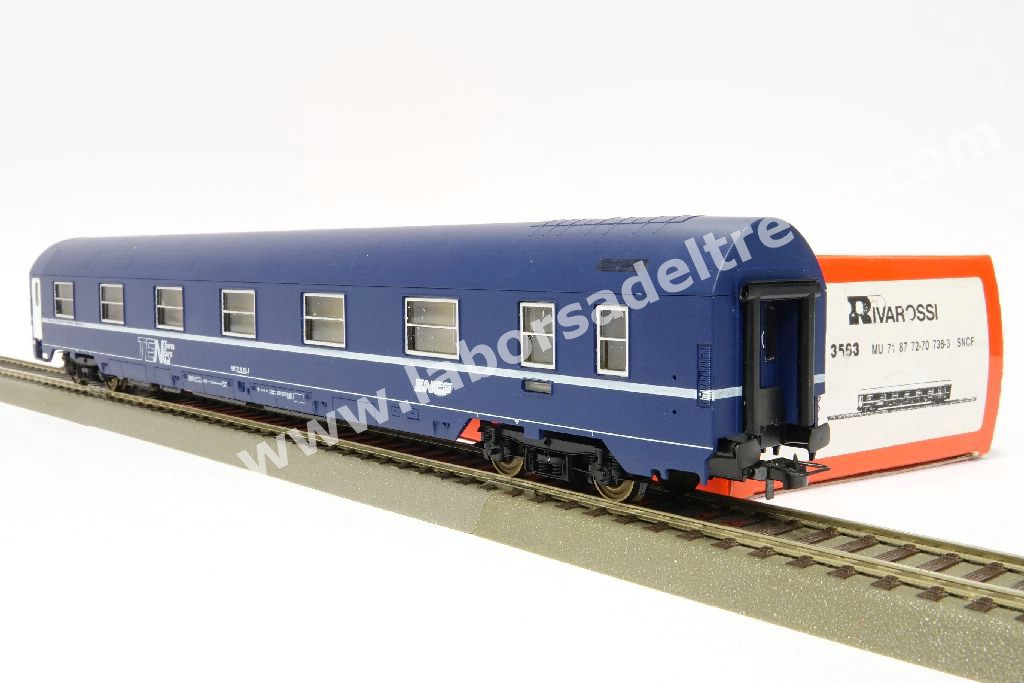 Rivarossi - 3563 Carrozza letti tipo MU delle SNCF, livrea TEN con logo ...